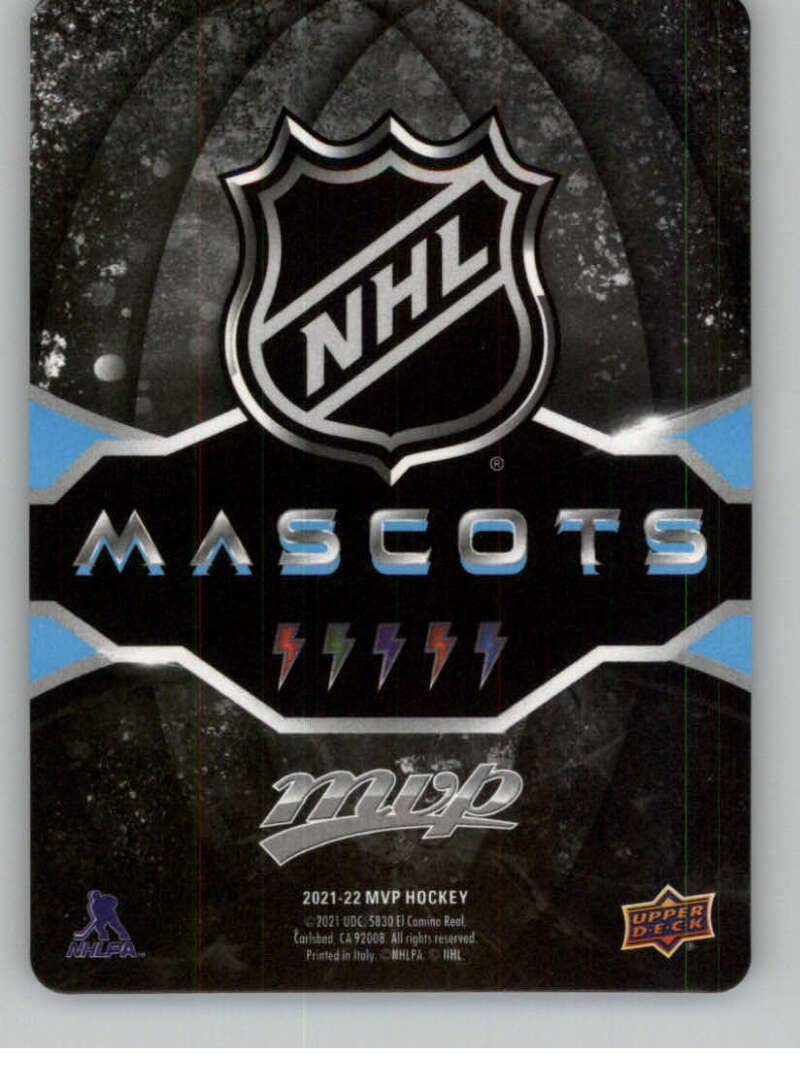 2021-22 Upper Deck MVP Mascot Gaming Cards #M-27 Fin The Whale Vancouver Canucks Official NHL Hockey Card in Raw (NM or Better) Condition