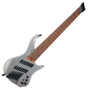 ibanez bass workshop ehb1006ms 6-string bass guitar - metallic gray matte