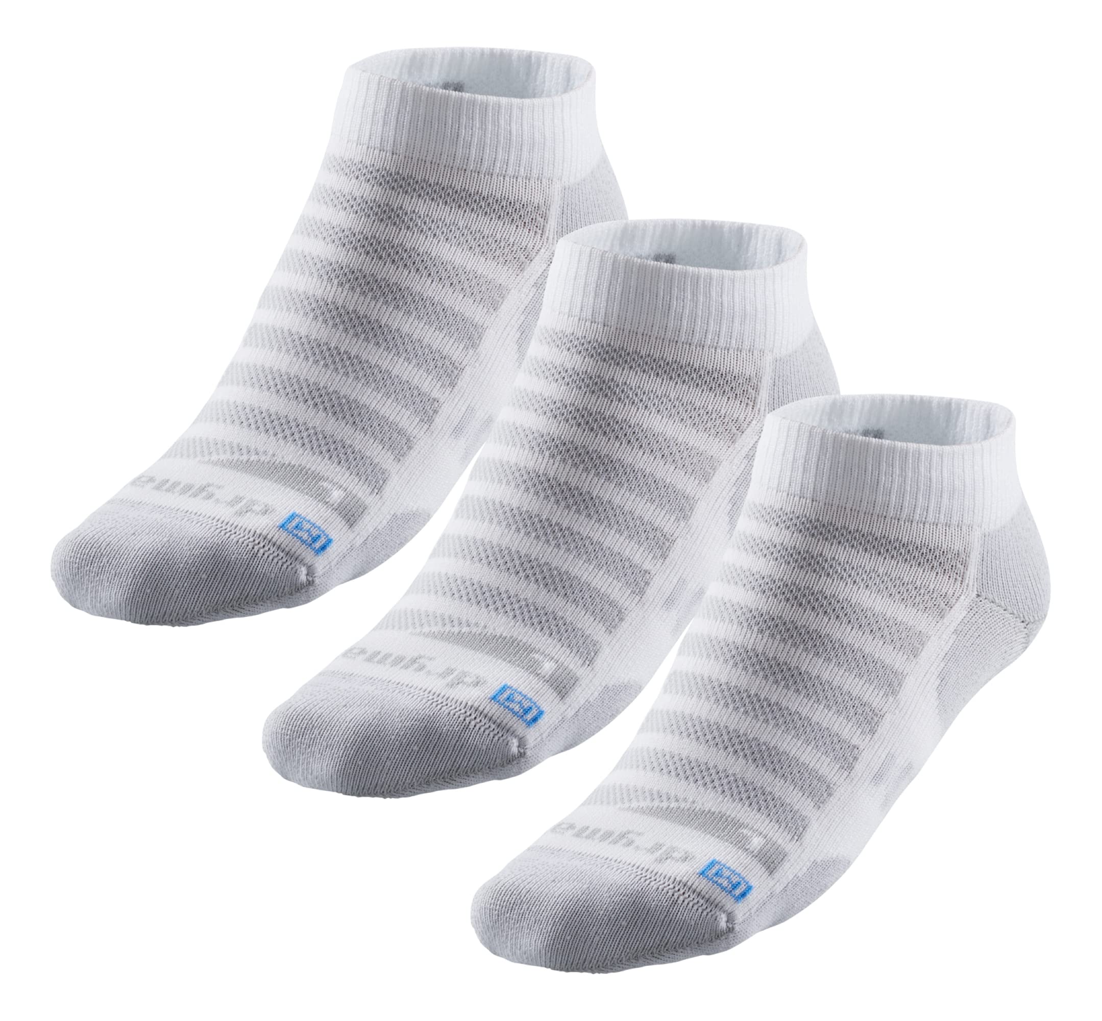 R-Gear Drymax Low Cut Running Socks For Men and Women, Medium Cushion | Breathable, Moisture Control & Anti Blister | M, White, 3 Pack