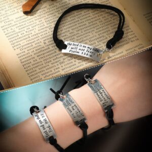 Sureio 30 Pcs Christian Engraved Ornament Jewelry Gift Christian Jewelry Inspirational Jewelry Christian Bracelets Bible Bracelets