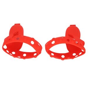 Crisist VR Joystick, VR Controller Handle Silicone Antislip Adjustable Washable Comfortable with Strap for Quest 2(red)