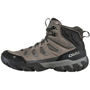 oboz men's sawtooth x mid b-dry, charcoal, 10