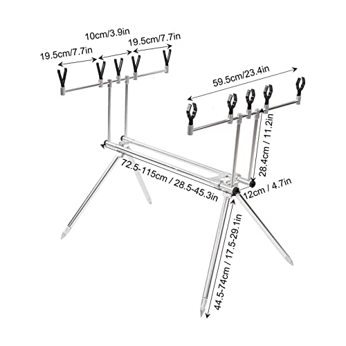 Fishing Tackle Tools, Fishing Rod Stand Holder Easy to Carry Aluminium Alloy Material for Outdoor for Fishing