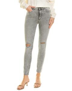 dl1961 women's farrow skinny high rise instasculpt ankle, chalk distressed, 26