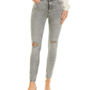 DL1961 Women's Farrow Skinny High Rise Instasculpt Ankle, Chalk Distressed, 26