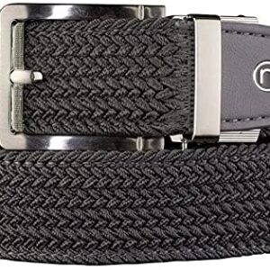 Nexbelt Braided Golf Belt with Ratchet Technology - Cut to Fit Braided Golf Belt for Men - PreciseFit Braided Stretch Golf Belt with 1 3/8" Width Strap - Grey