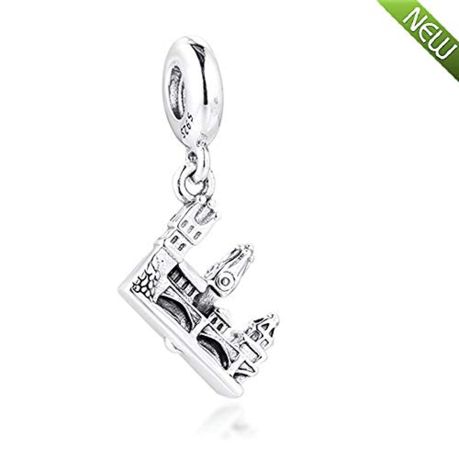 Zhou Kou Li 2020 Summer Prague Charles Bridge Dangle Bead 925 Silver DIY Fits for Original Pandora Bracelets Charm Fashion Jewelry