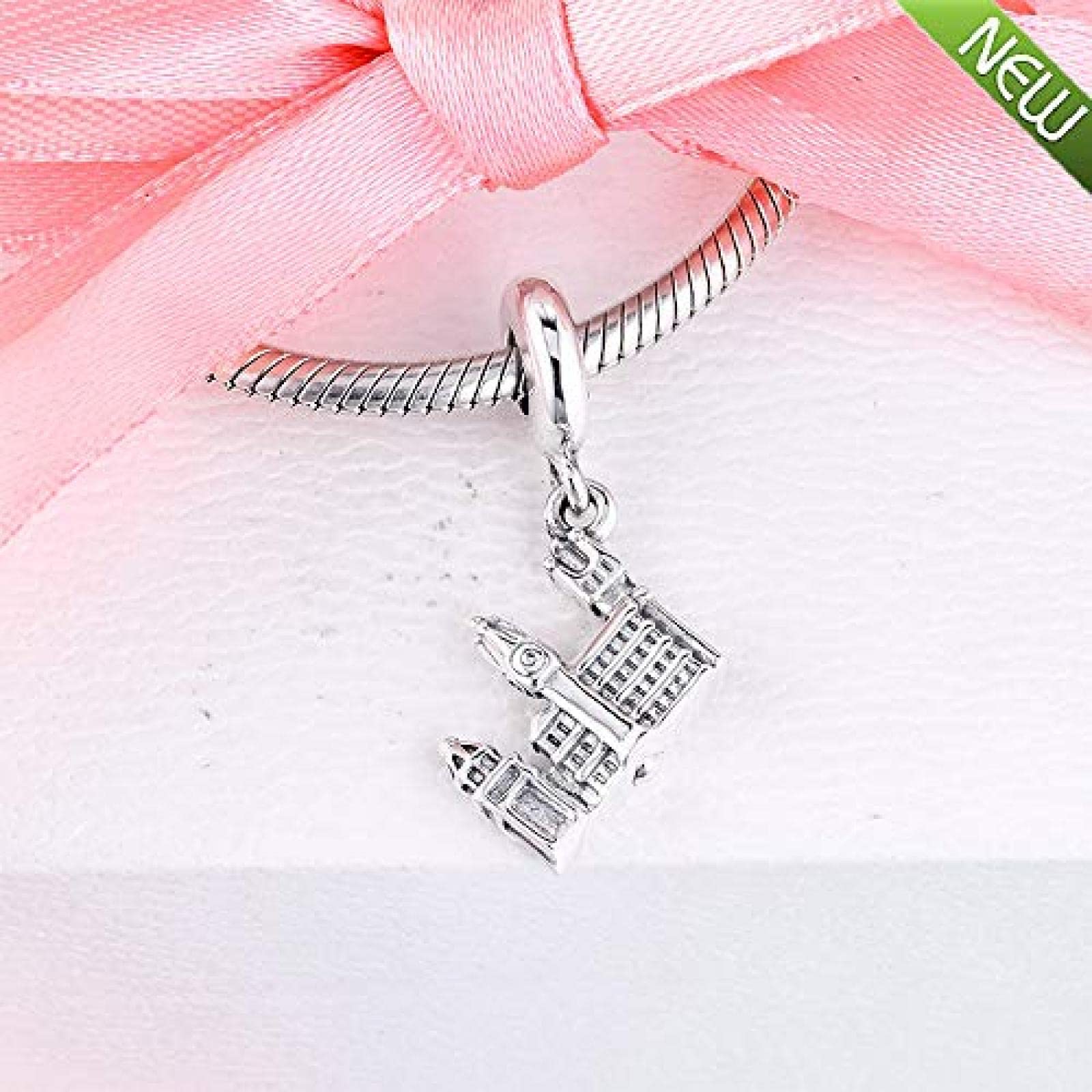 Zhou Kou Li 2020 Summer Prague Charles Bridge Dangle Bead 925 Silver DIY Fits for Original Pandora Bracelets Charm Fashion Jewelry