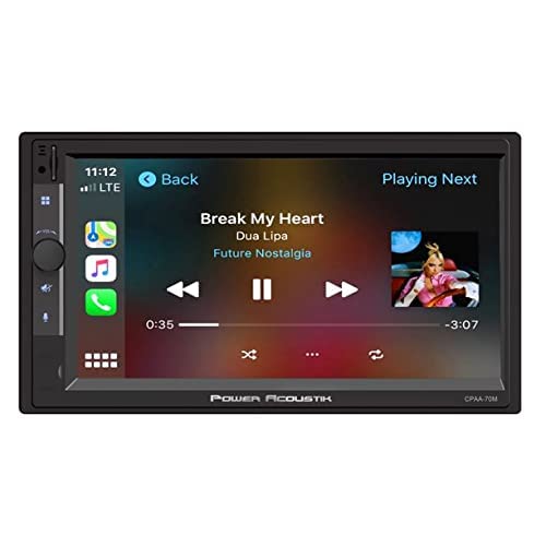 Power Acoustik Car Stereo Combo | CarPlay/Android Auto 7 HD LCD with Capacitive Touchscreen Receiver & (4) 6.5 Speakers | Double Din | CPAAM7-S2