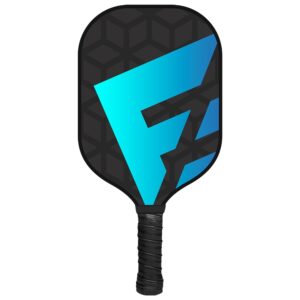 sporty blue graphite pickleball paddle | usapa approved | for beginners to pro | textured for max control & spin | graphite pickleball racket w/honeycomb polymer core (sporty blue)