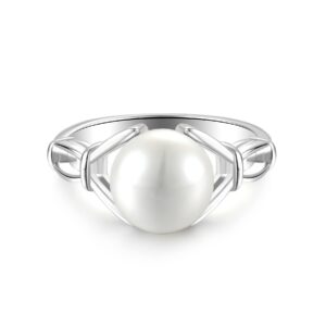 starchenie large pearl ring,10mm aaa quality cultured freshwater pearl rings for women 925 sterling silver,women rings size9