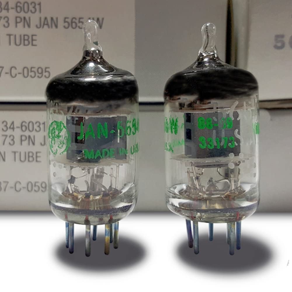 7-Pin 5654W Vacuum Tubes, Fully-Tested Vacuum Tube, Perfect Matched Pairing Tube Amp, Upgrade for 5654 / 6J1 / 6J2 / EF95 / 6AK5 / 6J1P Electron Vacuum Tube(2 Tubes)