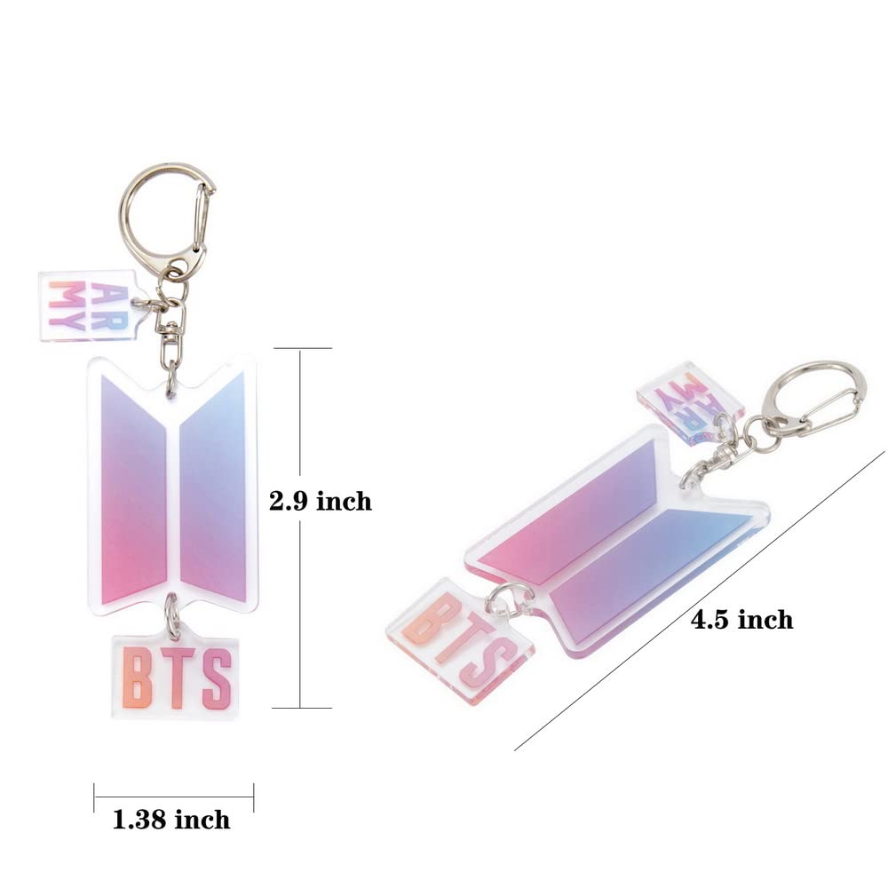 YANENG Kpop Bangtan Boys Merch Keychain Pendant Key Ring Bagpack Keychain School Bag Accessory for Army Fans Gift