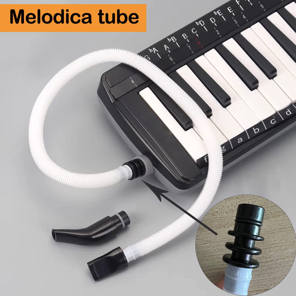 Melodica Tube, 53cm Length 16mm Dia Plastic Flexible Melodica Pianica Tube Mouthpiece with a Mouthpiece for Musical Instrument Organ Harmonica