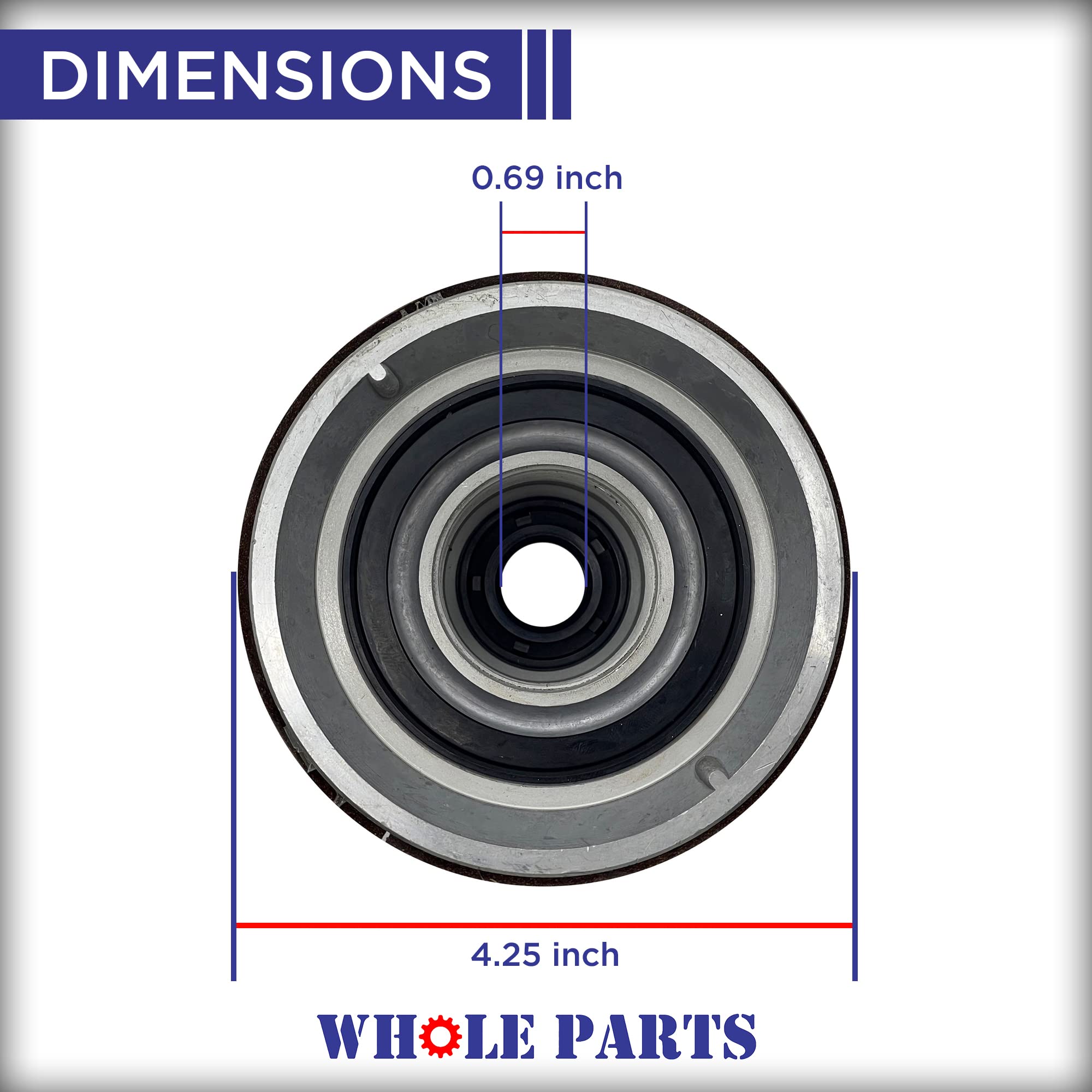 Whole Parts Washer Tub Stem & Seal Repair Kit Part # 6-2095720 - Replacement and Compatible with Some Whirlpool Washers - Faucets Water Leaking Solution - Non-OEM Appliance Parts - 2 Yr Warranty