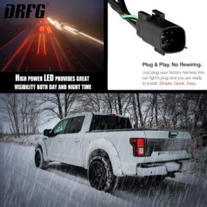 DRFG LED Tail Lights Compatible for F150 2015 2016 2017 2018 2019 2020 LED Tail Lamp for Ford Smoke lens Taillight Assembly Passenger and Driver Side