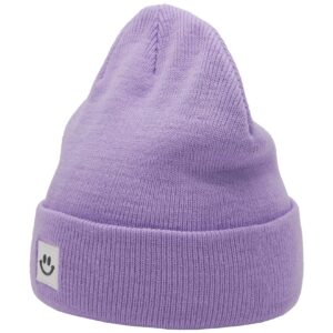 55cube light purple beanie hat