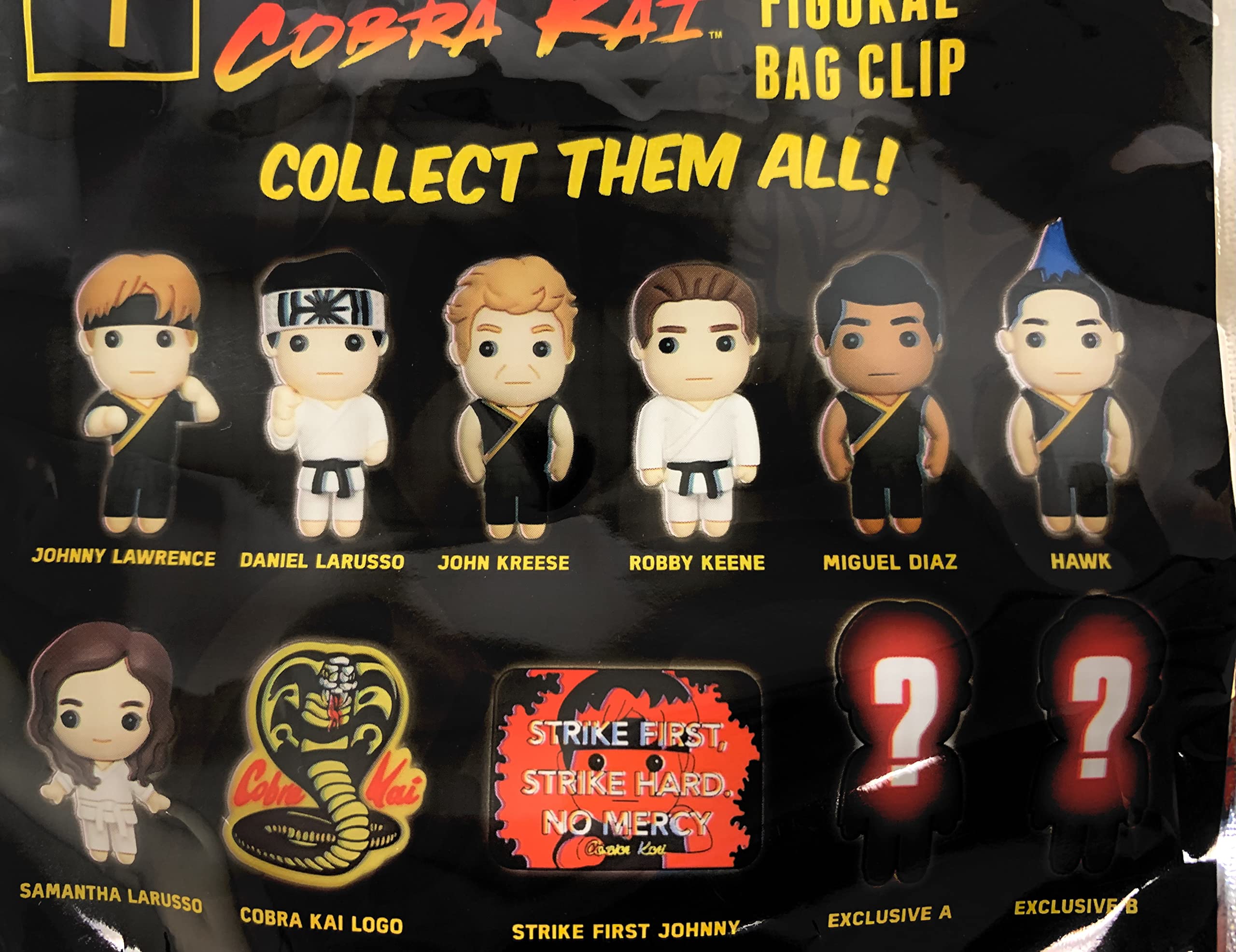 Cobra Kai Series 1 - 3D Figural Foam Bag Clip in Blind Bag - Strike First, Strike Hard, No Mercy Multicolored