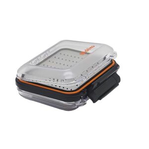 Alichino Fly Box for Fly Files Ice Jig Box Two Sided Waterproof Fly Fishing Box for Nymphs and Streamers (Grey Foam Insert, S 4.9 * 4 * 1.6 Inch)