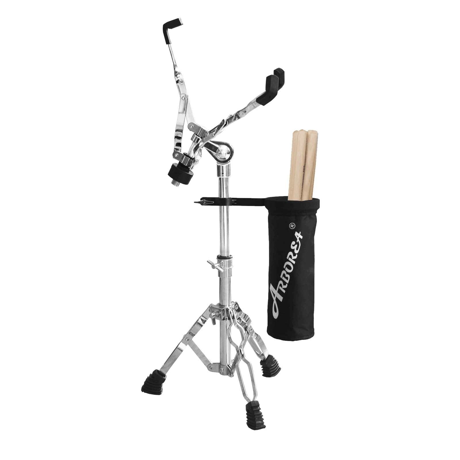 Arborea Snare Stand Snare Drum Stand with Drumstick Holder Adjustable Fit For 10''-14'' Dia Drums Height Range 13.4-23 Inches Drum Practice Pad Stand