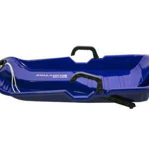 Avalanche Brands | Downhill Kids Snow Sled with Brakes | Blue | Safe for All Ages