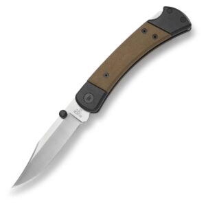 buck knives 110 hunter sport folding pocket knife, aluminum screw-together handle, 3-3/4" clip-point s30v steel blade with pocket clip