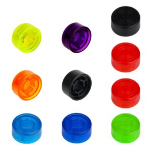 savita 10pcs guitar effects pedal cap, multicolor pedal footswitch topper effect pedal buttons pedal knob caps protection cap for guitar (8 colors)