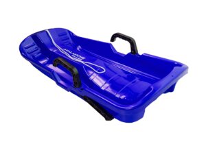 avalanche brands | downhill kids snow sled with brakes | blue | safe for all ages