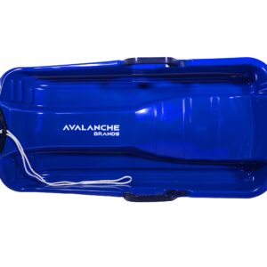 Avalanche Brands | Downhill Kids Snow Sled with Brakes | Blue | Safe for All Ages