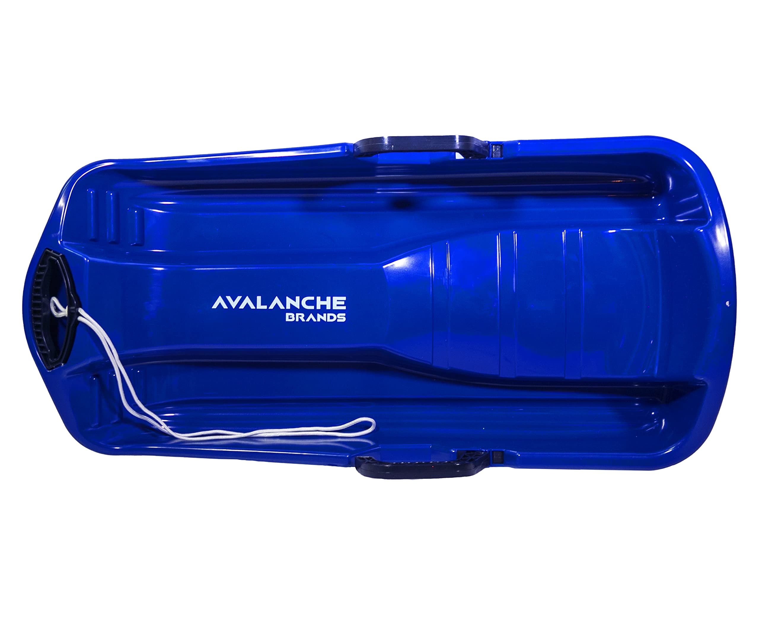 Avalanche Brands | Downhill Kids Snow Sled with Brakes | Blue | Safe for All Ages