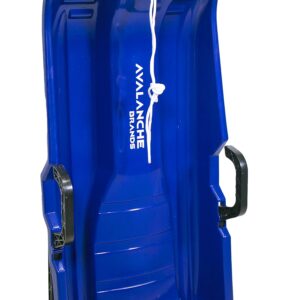 Avalanche Brands | Downhill Kids Snow Sled with Brakes | Blue | Safe for All Ages