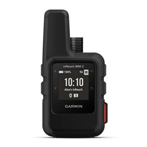 garmin inreach mini 2, lightweight and compact satellite communicator, hiking handheld, black