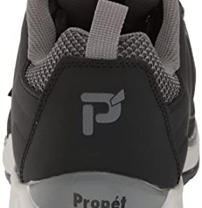 Propét Mens Vestrio Hiking Shoe, Black/Grey, 9 XX-Wide US