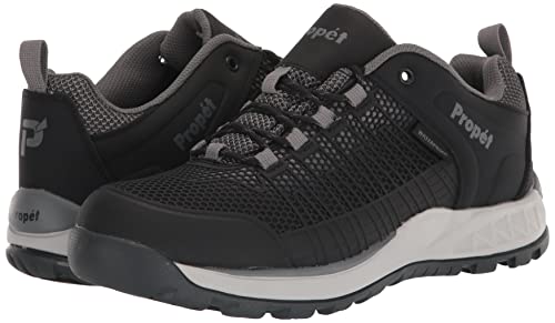 Propét Mens Vestrio Hiking Shoe, Black/Grey, 9 XX-Wide US