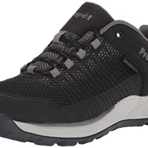 Propét Mens Vestrio Hiking Shoe, Black/Grey, 9 XX-Wide US