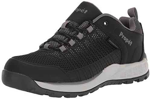 Propét Mens Vestrio Hiking Shoe, Black/Grey, 9 XX-Wide US