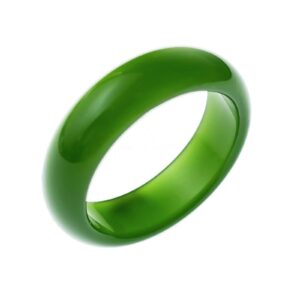 bjimidti jade ring- natural green hetian jade, green jade rings for women men, jade jewelry crafts gifts for women(ring size:8)