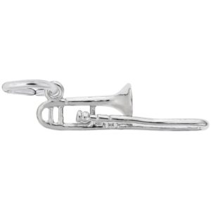 baxley jewelry trombone charm - sterling silver