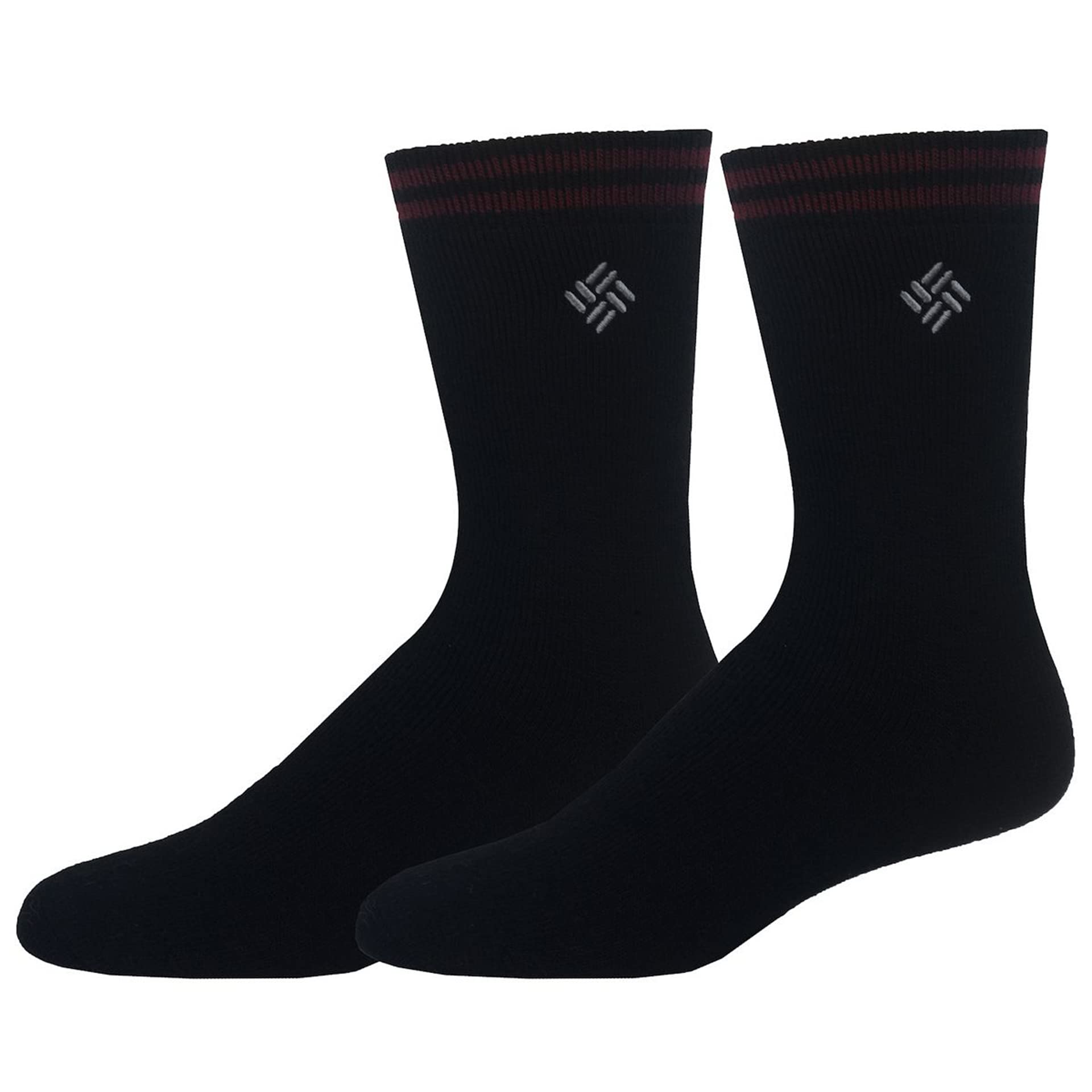 Columbia Men's Medium-Weight Fleece-Lined Thermal Crew Socks (BLACK)