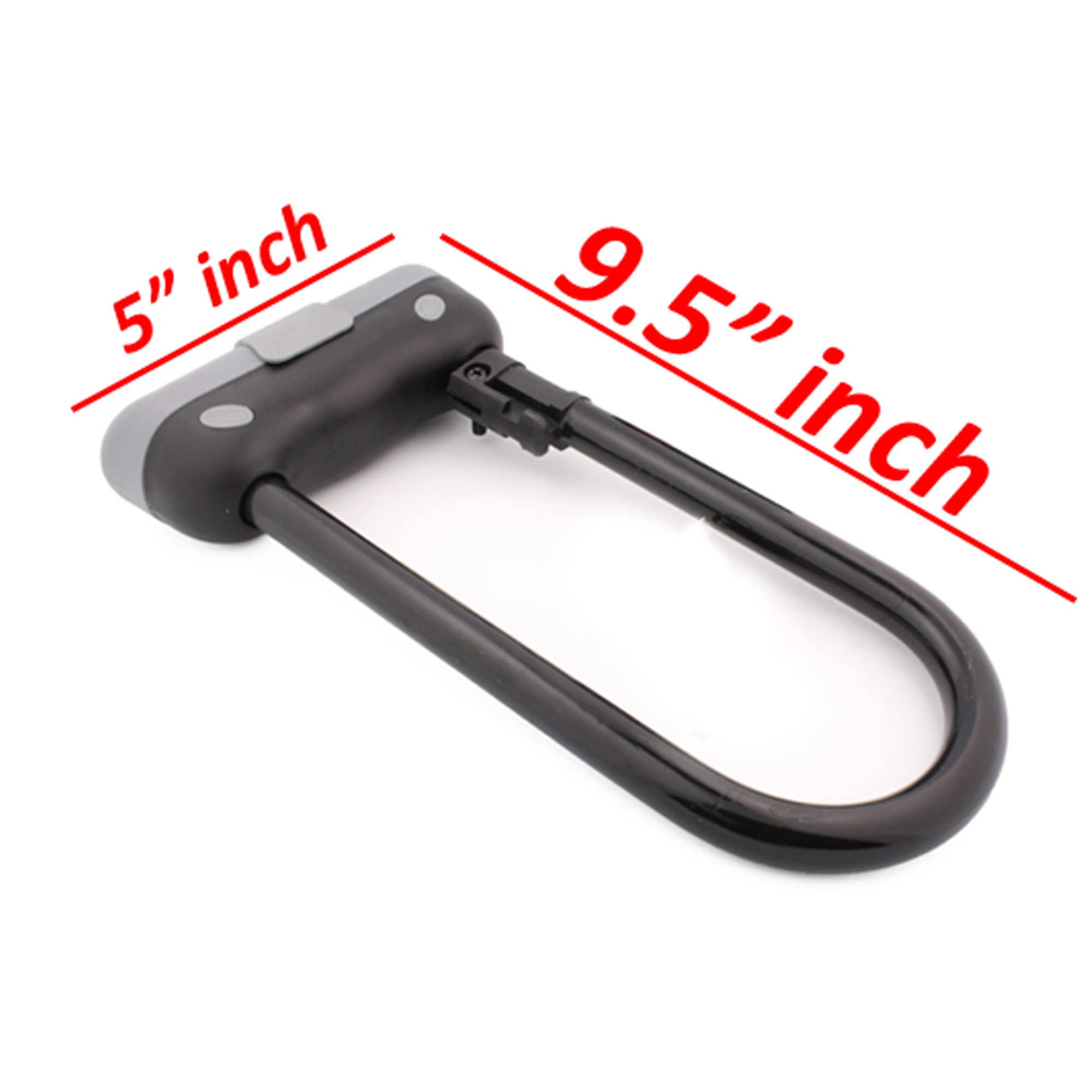 Wideskall 2 Packs Heavy Duty 14mm U Bar Bike Lock Anti-Theft Bicycle U Lock with Mount Bracket & 2 Keys