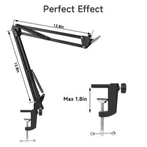 For Elgato Wave 3 Boom Arm, Mic stand Compatible with Elgato Wave 3 Microphone, Mic Stand Desk for Elgato Wave 3 for Broadcasting Recording Game by WIBOND