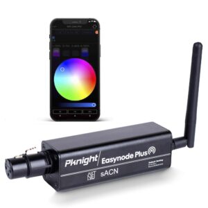 pknight 2.4g wireless wifi dmx easynode plus 3 pin mini dmx controller with app wifi-dmx pro using artnet/sacn protocol