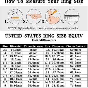 TIGRADE 3CT Engagement Ring for Women Radiant Cut Cubic Zirconia Wedding Band CZ Promise Anniversary Ring Size 3-12.5, Gold, Size 7