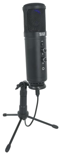 512 Audio by Warm Audio Tempest - Large Diaphragm Studio Condenser USB Microphone + Stand + Shock Mount for Recording and Streaming