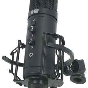 512 Audio by Warm Audio Tempest - Large Diaphragm Studio Condenser USB Microphone + Stand + Shock Mount for Recording and Streaming