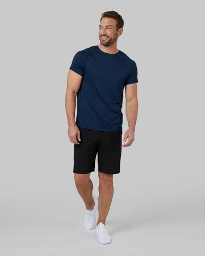 32 Degrees Cool Men’s Active T-Shirt | Raglan Short Sleeve | Quick Dry | Anti-Odor, Navy Space Dye, X-Large