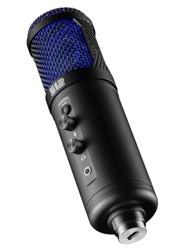 512 Audio by Warm Audio Tempest - Large Diaphragm Studio Condenser USB Microphone + Stand + Shock Mount for Recording and Streaming