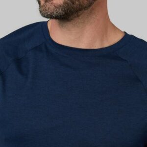 32 Degrees Cool Men’s Active T-Shirt | Raglan Short Sleeve | Quick Dry | Anti-Odor, Navy Space Dye, X-Large