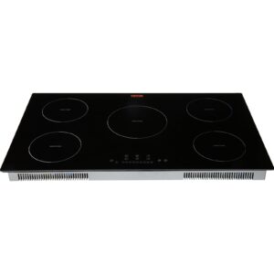 vevor built-in induction electric stove top 5 burners,35 inch electric cooktop,9 power levels & sensor touch control,easy to clean ceramic glass surface,child safety lock,240v