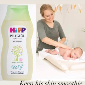 Hipp Baby Body Oil with Organic Almond Oil - 200 ml - German -